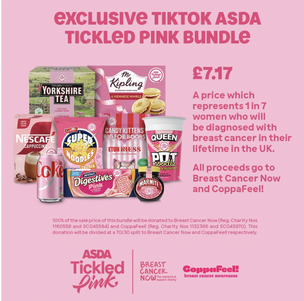 Asda creates its first ever charity TikTok Shop for Breast Cancer ...